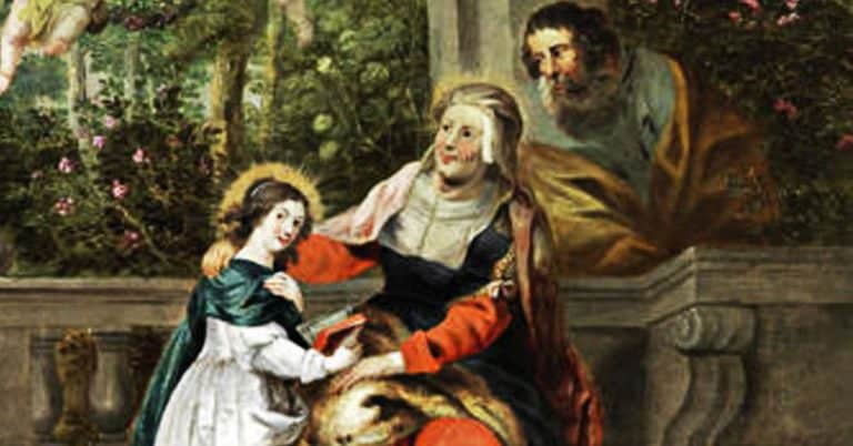 Saints Joachim et Anne : les parents de la Vierge Marie avec une ...